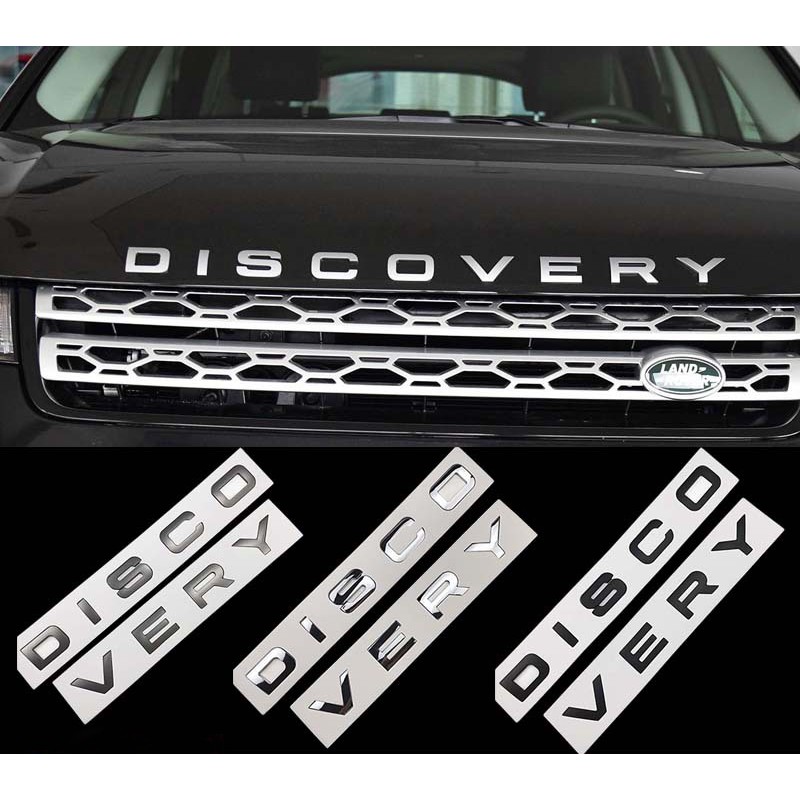 1 X DISCOVERY Letter Car Front Hood Emblem Sticker Badge Decal For Land ...