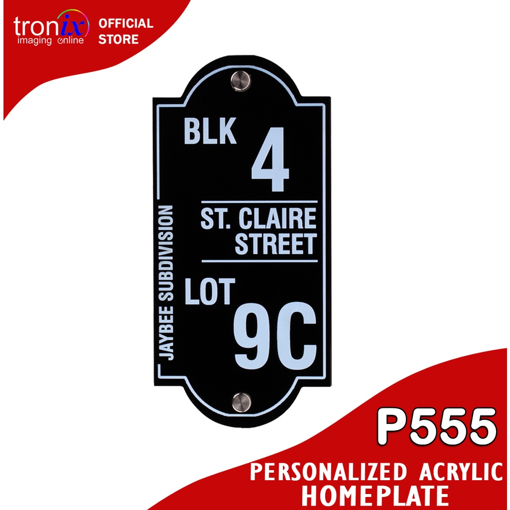 Tronix Imaging Personalized House Number Door Sign Uv Print Home Plate ...