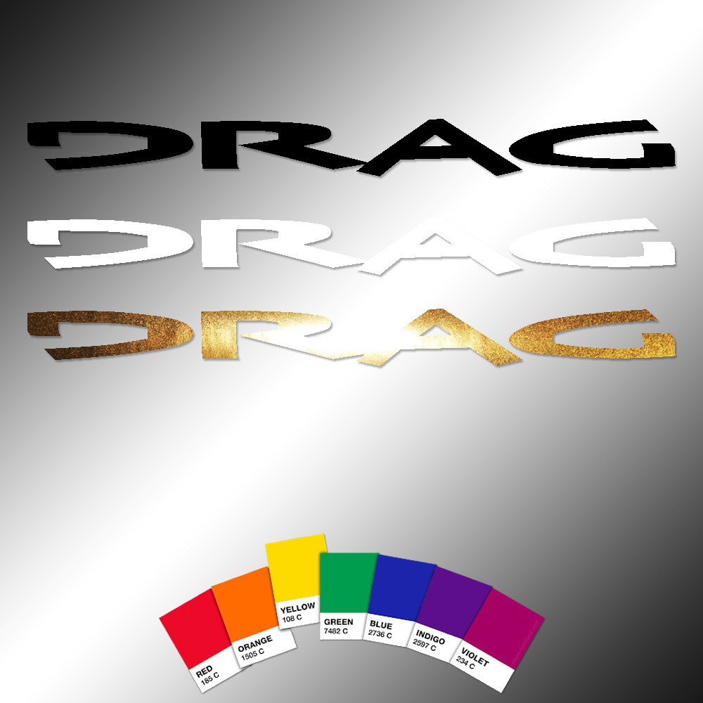 Stickers | (2) Drag Bikes Logo | Weather Proof die-cut | 6 inches | BMX ...