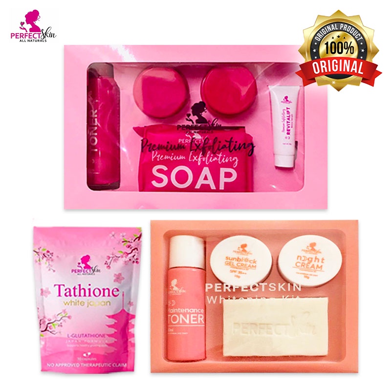Perfect Skin Premium Exfoliating Set / Whitening Set / Tathione 100% ...