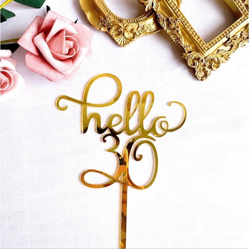Hello 30 Acrylic Cake Topper | Shopee Philippines