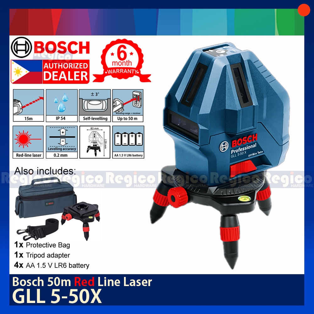 BOSCH GLL 5-50X 50m Line Laser Leveling Tool Bosch Measuring Regico ...