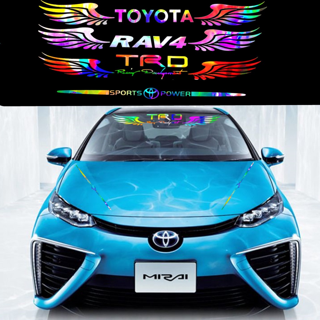 Toyota Sticker TRD Laser Reflective Letters Auto Car Front Window ...