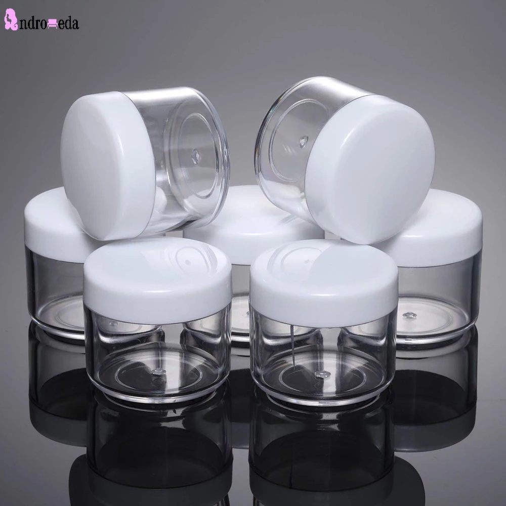 10g 20g Transparent Cream Jar Mini Cosmetic Bottles Containers Packing ...