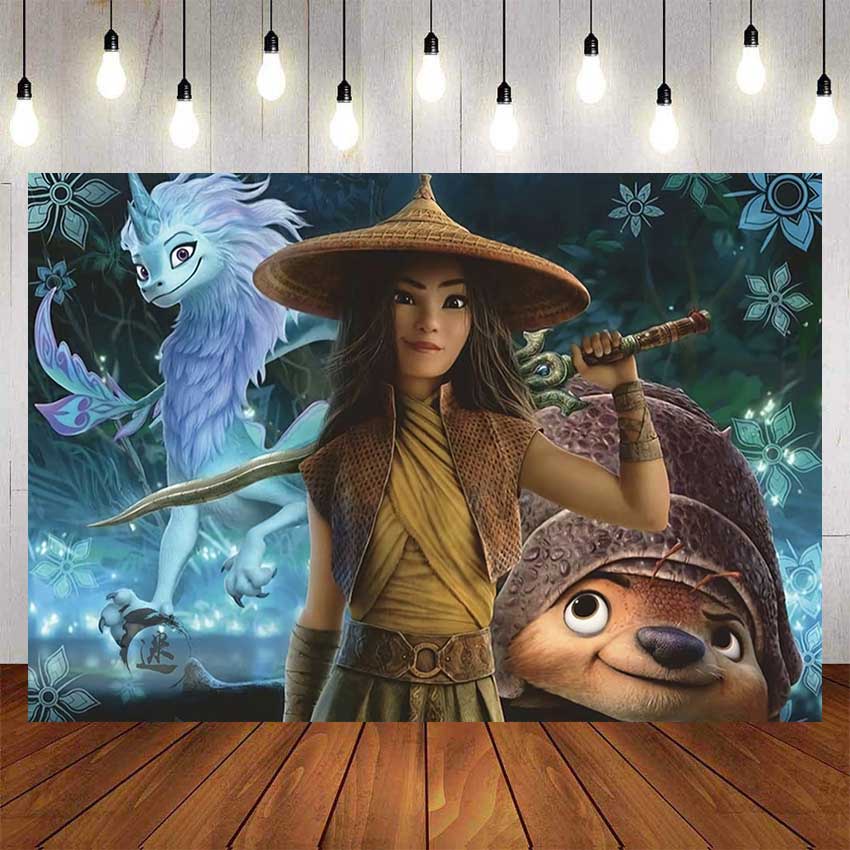 Raya and the Last Dragon Backdrop For Photography Baby Shower Kids ...