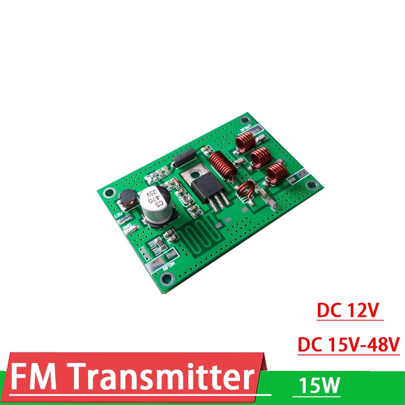 15W FM Transmitter Module 75-110Mhz High frequency amplifier Board DC ...