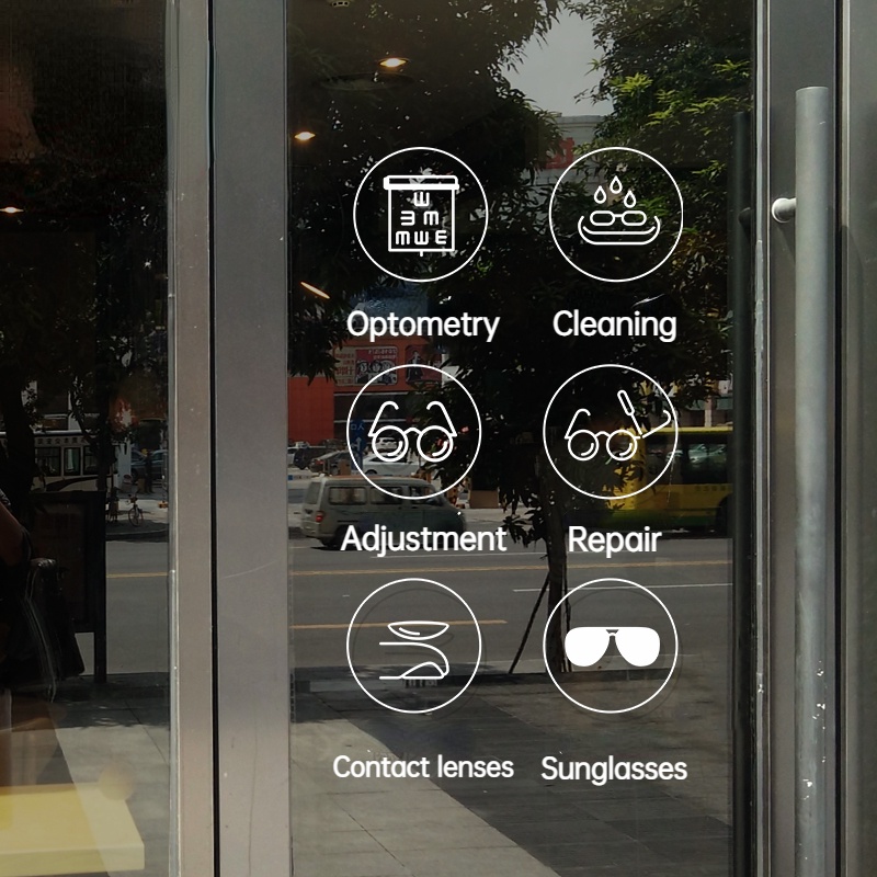 Optical Shop Lenses Glass Door Window Vinyl Wall Stickers for Optometry ...