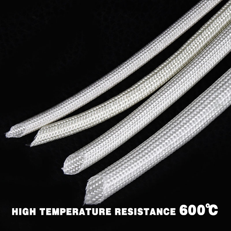 High temperature tube, wire casing,White 1mm~8mm 600℃ high temperature ...