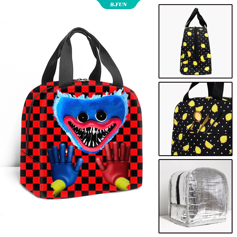 Poppy Playtime 3D Printing Lunch Bag Women Man Cartoon Game Huggy Wuggy ...