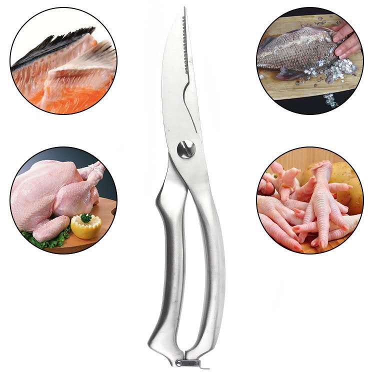 Stainless Steel Poultry Kitchen Chicken Bone Scissor Fish Cutter Cook ...