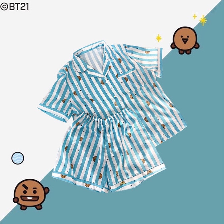 BT21 Sleepwear BTS Sleepwear chimmy/cooky/koya/mang/rj/shooky/tata ...