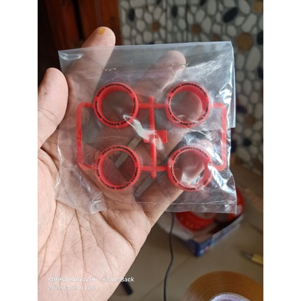 MERAH Tamiya Hard Tire Red/Red Lettering avante Korea (loose kit avante ...