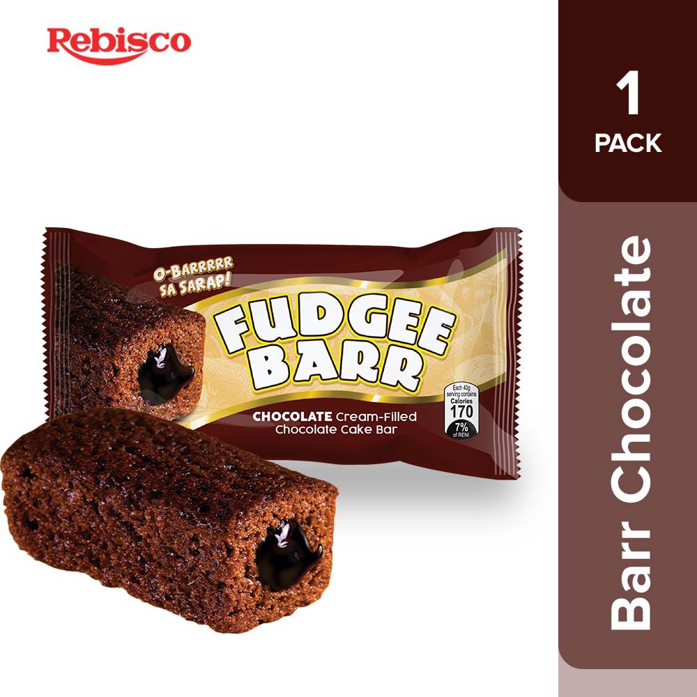 Rebisco Fudgee Barr Cake Chocolate 40g x 10pcs | Shopee Philippines