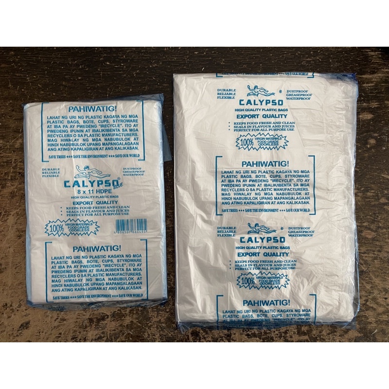 Calypso Plastic Labo HD Plastic Bag 8x11 10x14 12x18 100pcs | Shopee ...