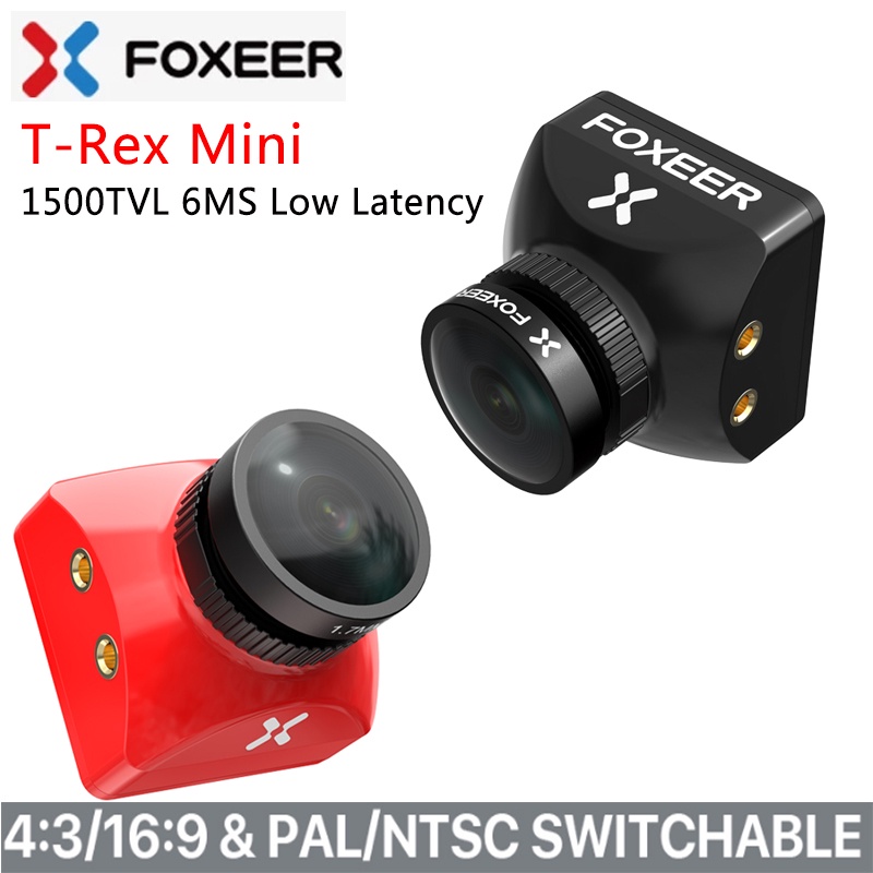 Foxeer T-Rex Mini 1500TVL 6ms Low Latency CMOS 2MP 4:3/16:9 PAL/NTSC ...