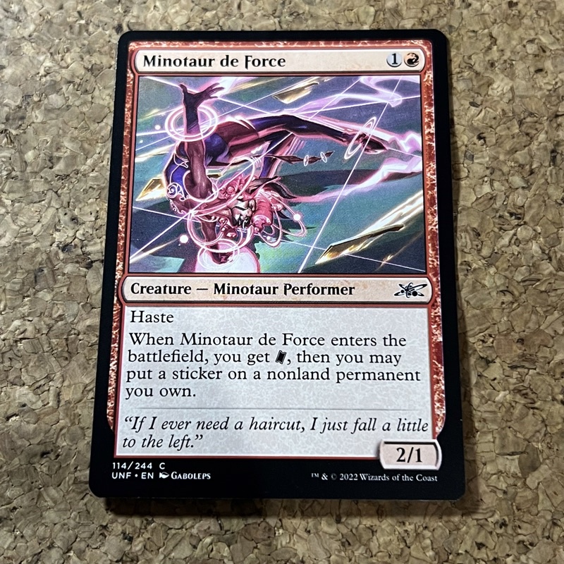 MINOTAUR DE FORCE | UNFINITY UNF | RED | MTG MAGIC THE GATHERING ...