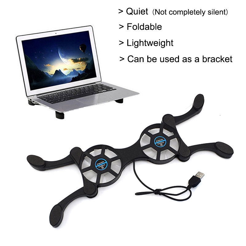Octopus Notebook Cooler Foldable Cooling Fan USB Quiet Radiator With 2 ...