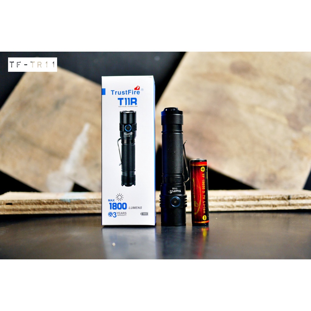 TrustFire T11R EDC Tactical Rechargeable Flashlight 1800 Lumens ...