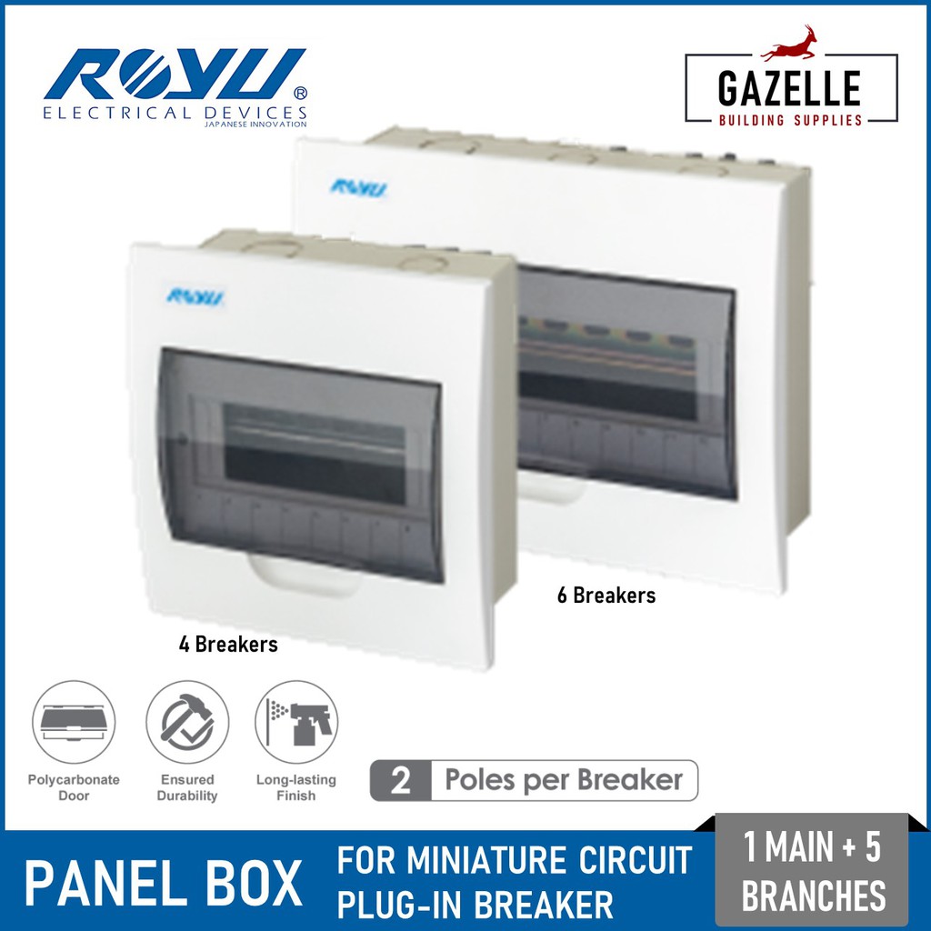 Royu Panel Box Rail Type for Miniature Circuit Breakers Metal Base ...