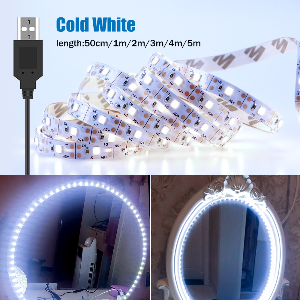 5V Led Hollywood Vanity Mirror Flexible Ribbon USB Makeup Mirror ...