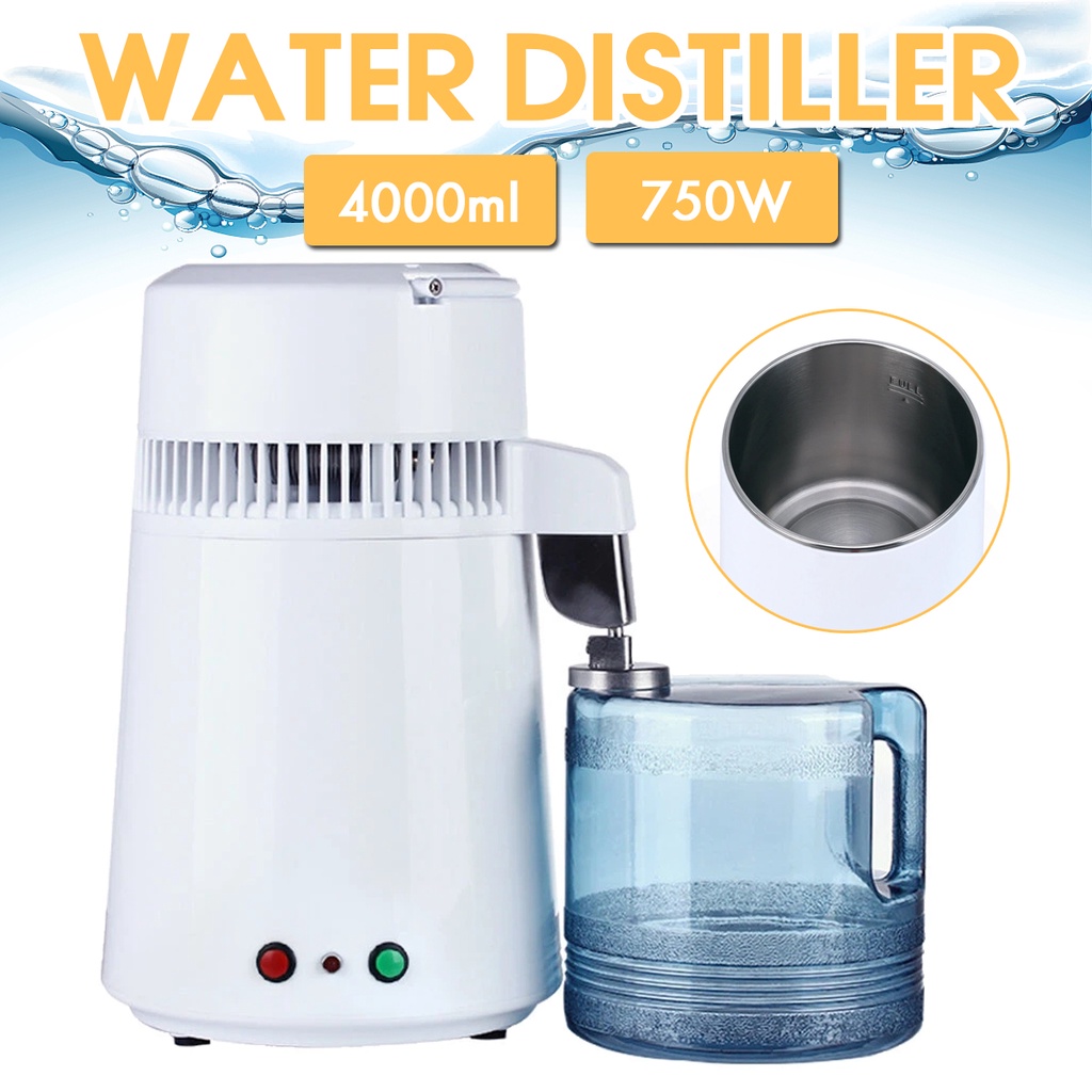 750W 4L Household Pure Water Distiller Water Purifier Container ...