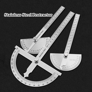 180 Degree Stainless Steel Protractor Angle Rotary Measuring Ruler ...