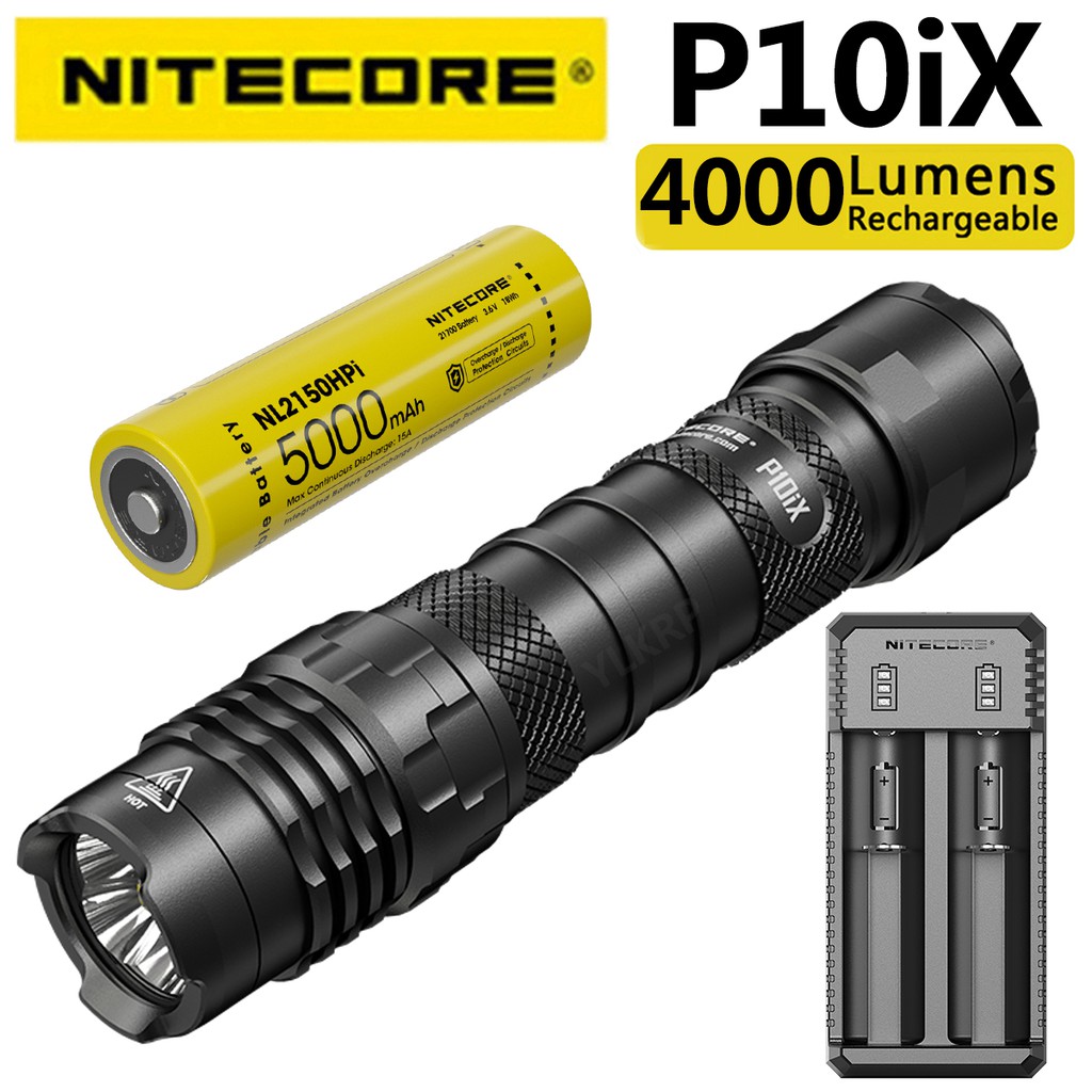 Nitecore p10ix 4000 lumen strong light straight flashlight with 5000 Ma ...
