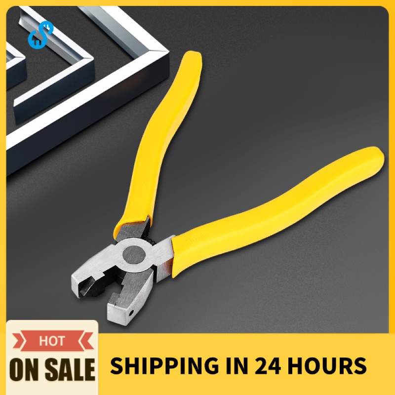 Ttiitt 8" CR-V Steel Frame Folding Pliers 90 Degree V-Groove Notch ...