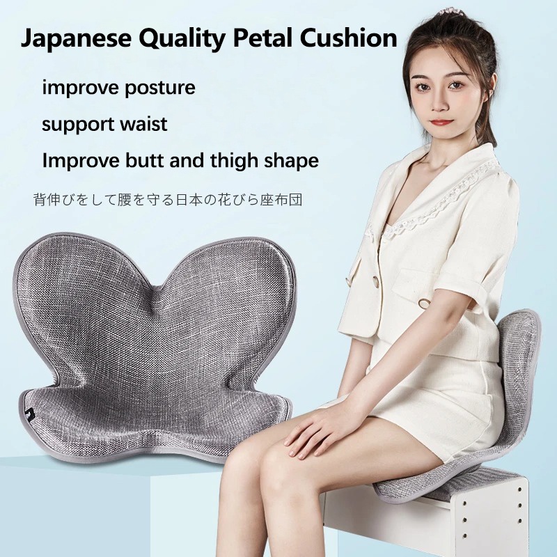 Petal Seat Cushion For Office Chair Lumbar Support Posture Corrector Pillow Back Curble Chair ...
