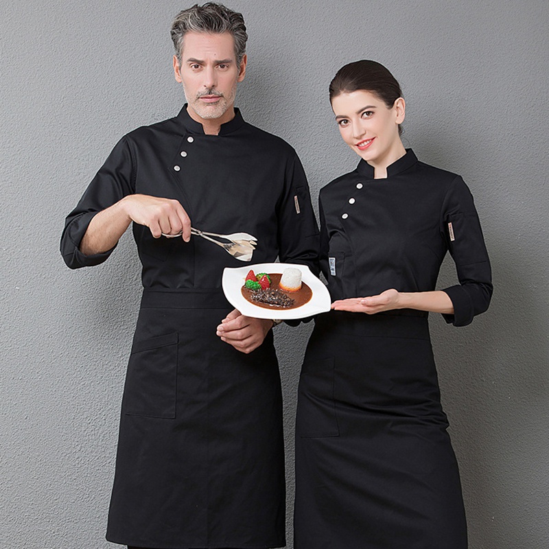 Ready Stock Men's and women's general chef uniforms cotton hotel ...