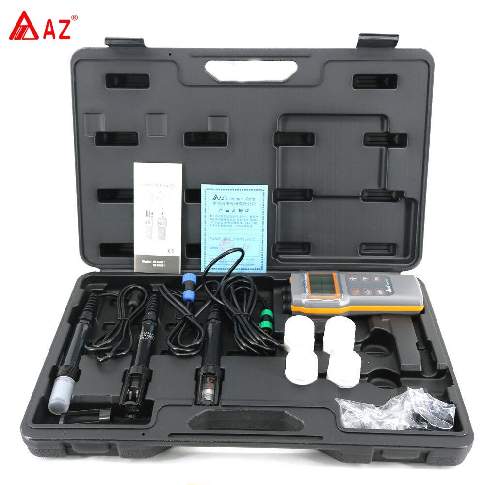 AZ86031 Water Quality Meter Dissolved Oxygen Tester pH Conductivity ...