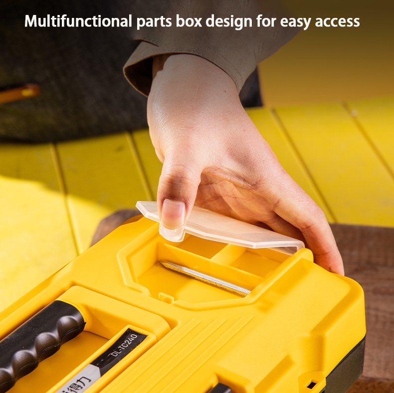 Deli 12-19 inch Heavy Duty Tool Box Toolbox Double Layer Plastic Tool ...