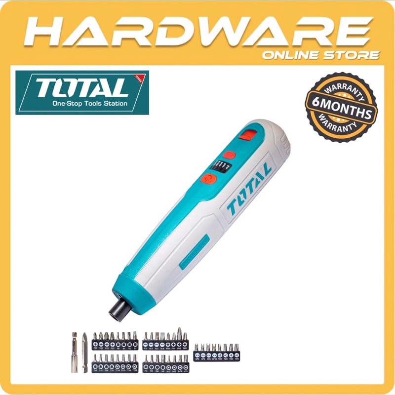 TOTAL Li-ion Cordless Screwdriver 4V - TSDLI0403 | Shopee Philippines