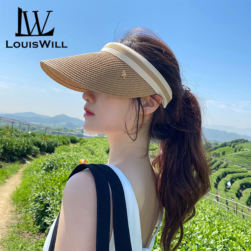 LouisWill Women Sun Cap Casual Knitted Sun Hats Portable Suncap Beach ...