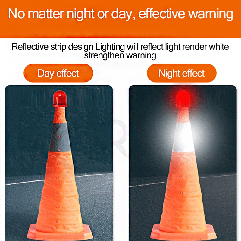 45cm Reflectorized Traffic Cone Barricades Warning-sign Road-Safety ...