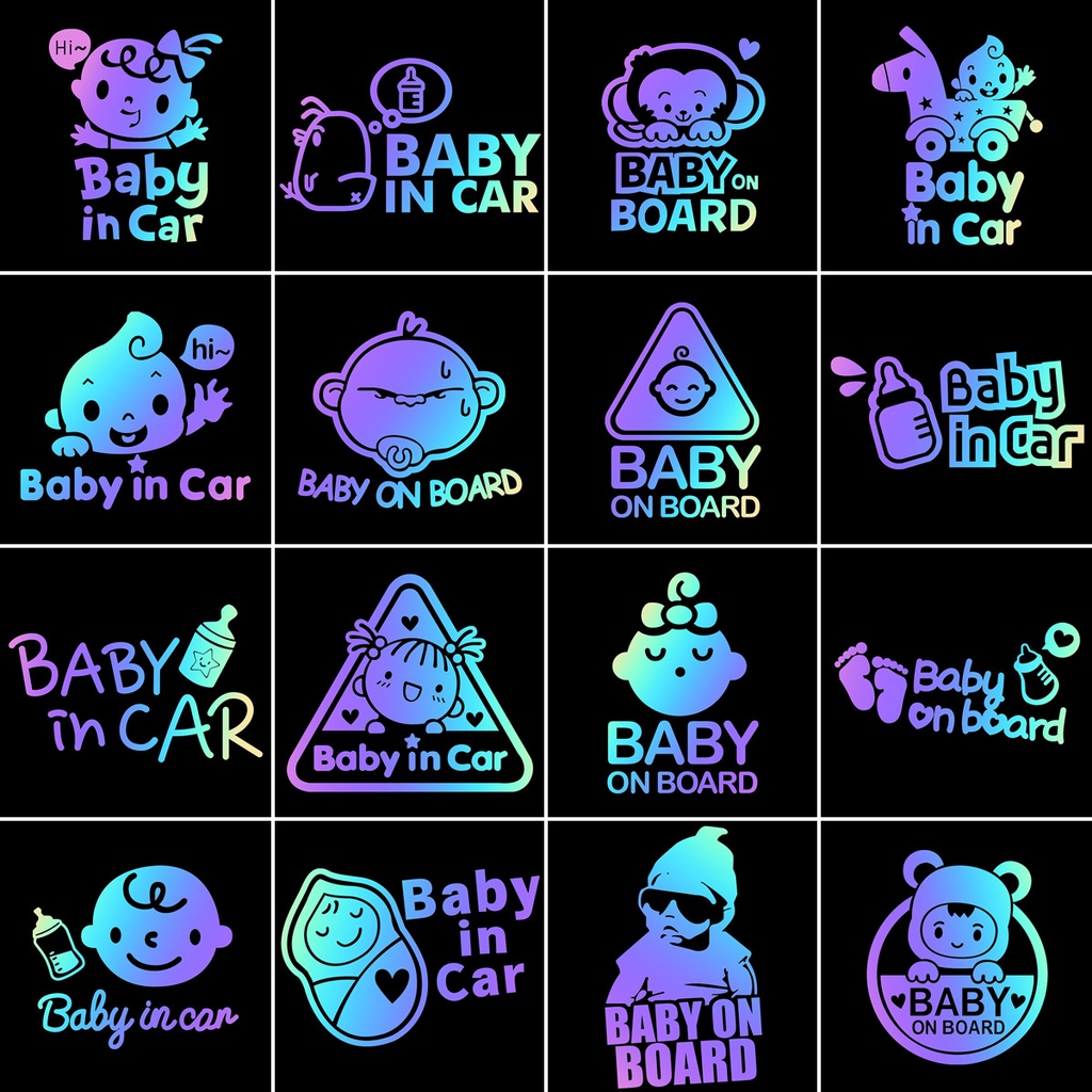 Car Exterior Stickers BABY IN CAR Sticker Baby on Board Sticker Door ...