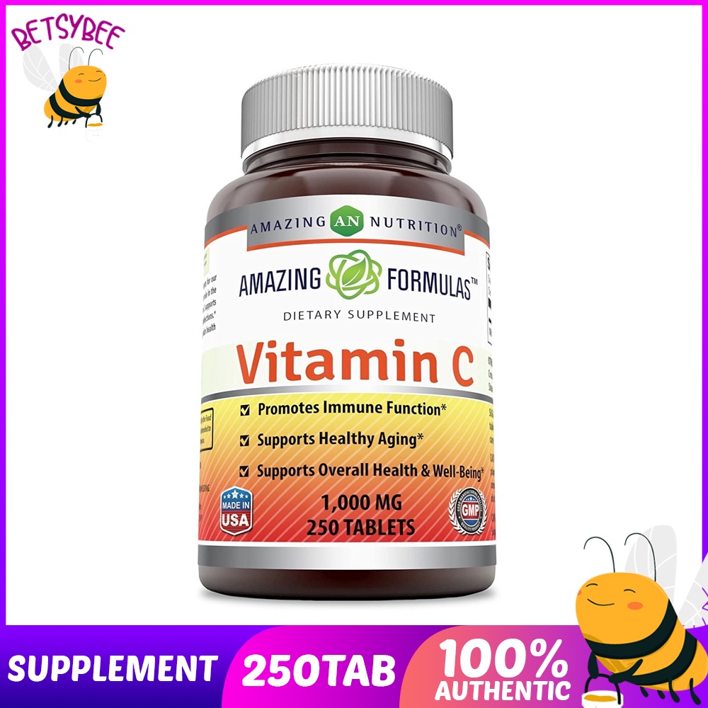 Amazing Formulas Vitamin C 250 Tablets 1000 Mg Made in USA | Shopee ...