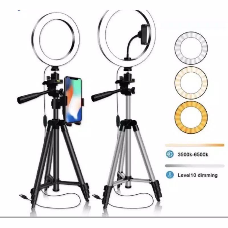 Tripod 3110 + Ring Light 26cm / Selfie Lights Led Holder TikTok + Free ...