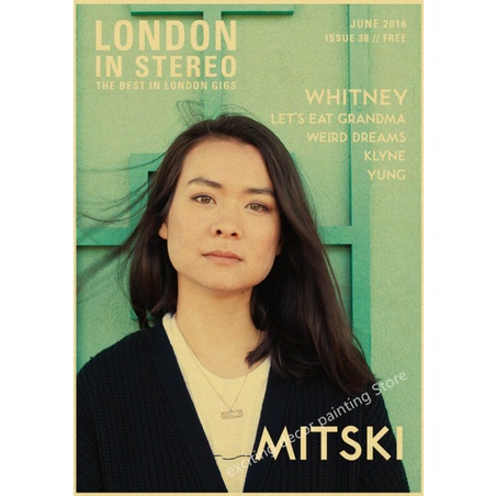Singer Mitski Posters Be The Cowboy Retro Kraft Paper Vintage Room Home ...