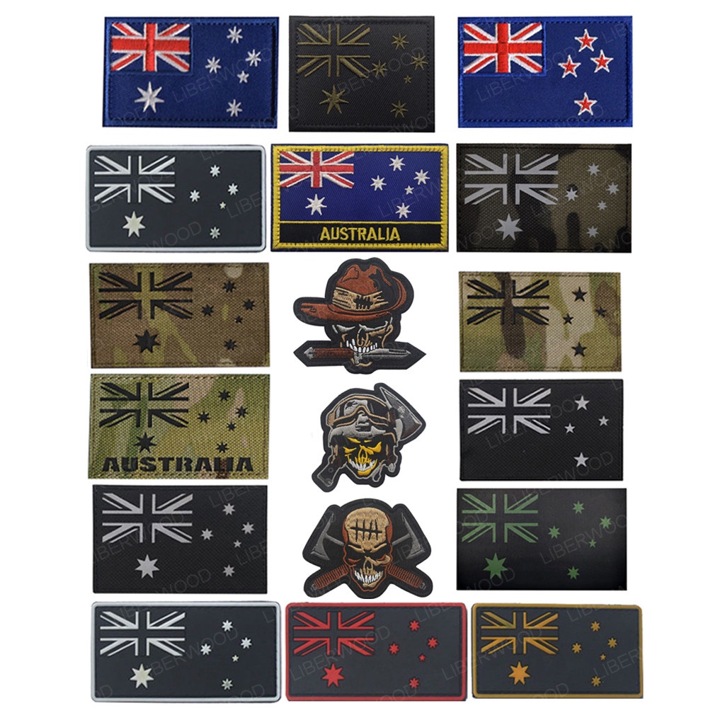Oceania New Zealand Australia Flag Infrared Reflective IR Patch PVC ...