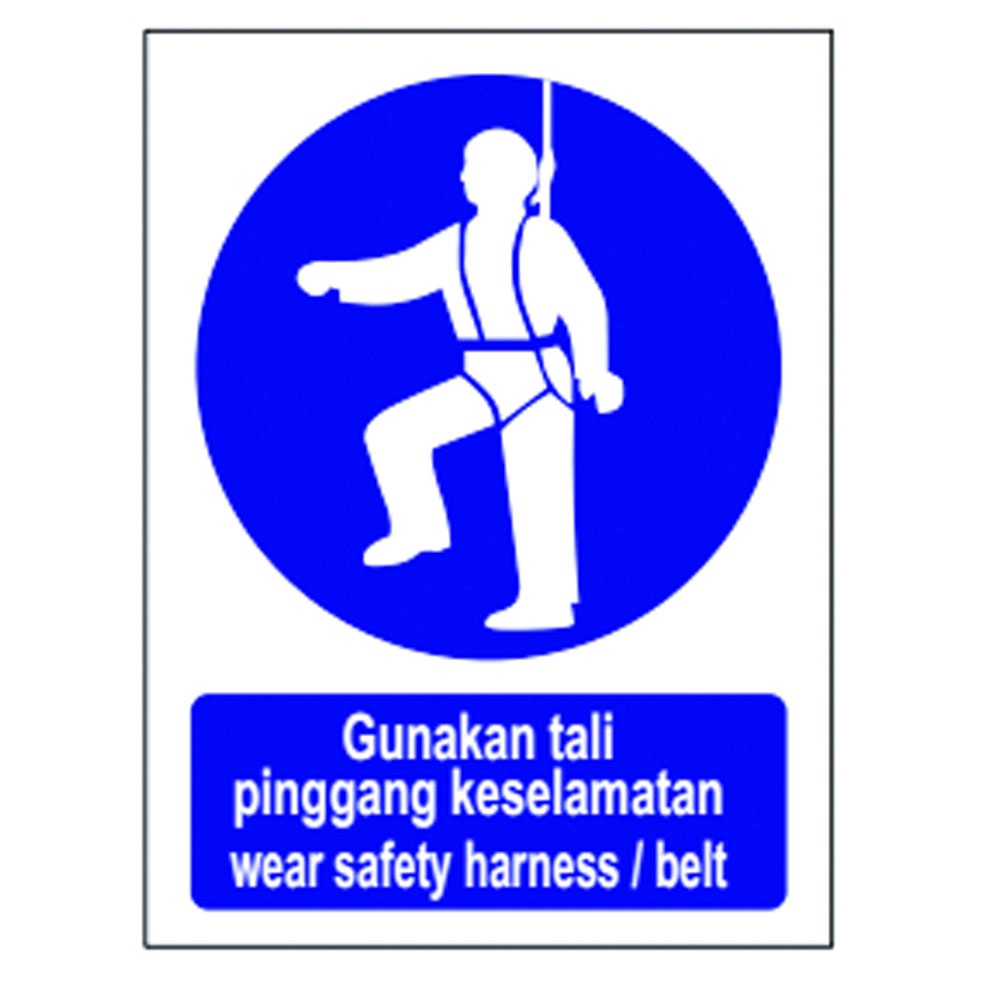 Used safety Waist Strap, safety sign, wear safety harness / belt ...