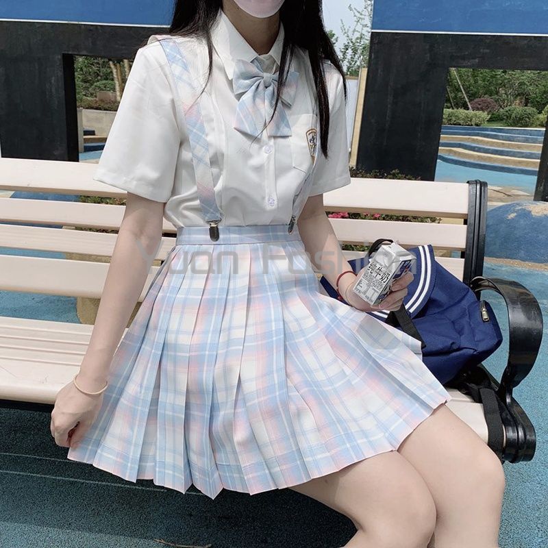 [Ready Stock] JK Uniform Combination A Plaid Skirt Pleated Female ...