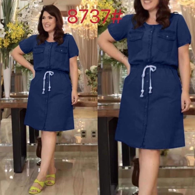 Fashion Casual Elegant Denim Dress | Shopee Philippines