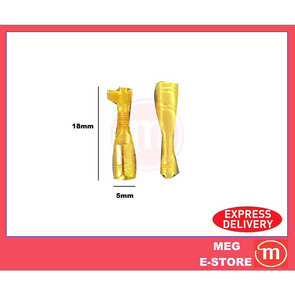 Terminal Wire Connector Female Wire clips (Non Insulated Copper Brass ...