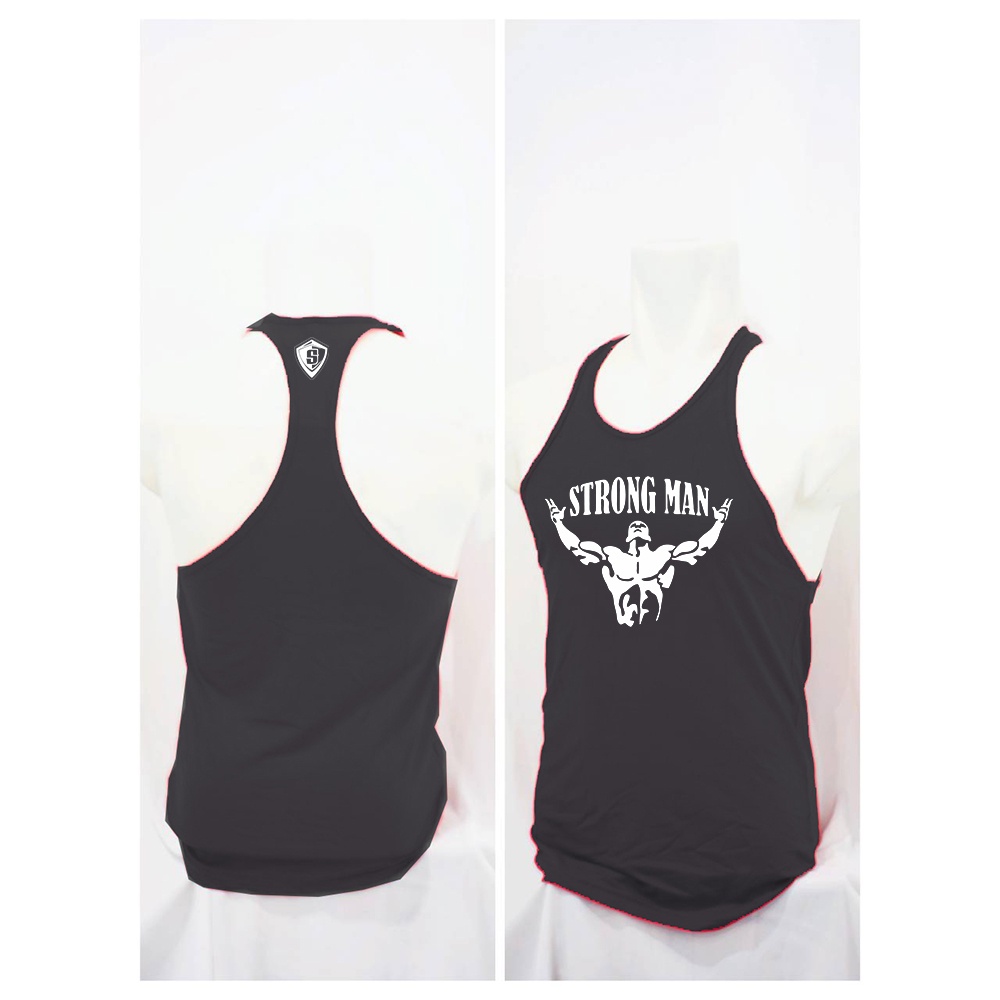Strong Man Sports Gym Workout Training Singlet | Shopee Philippines