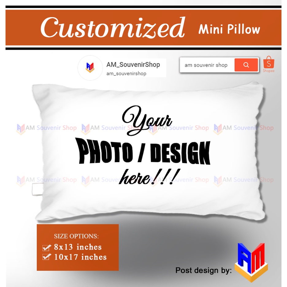 Customized Pillow Design / 8x13 inches / Your Own Design or Photo ...