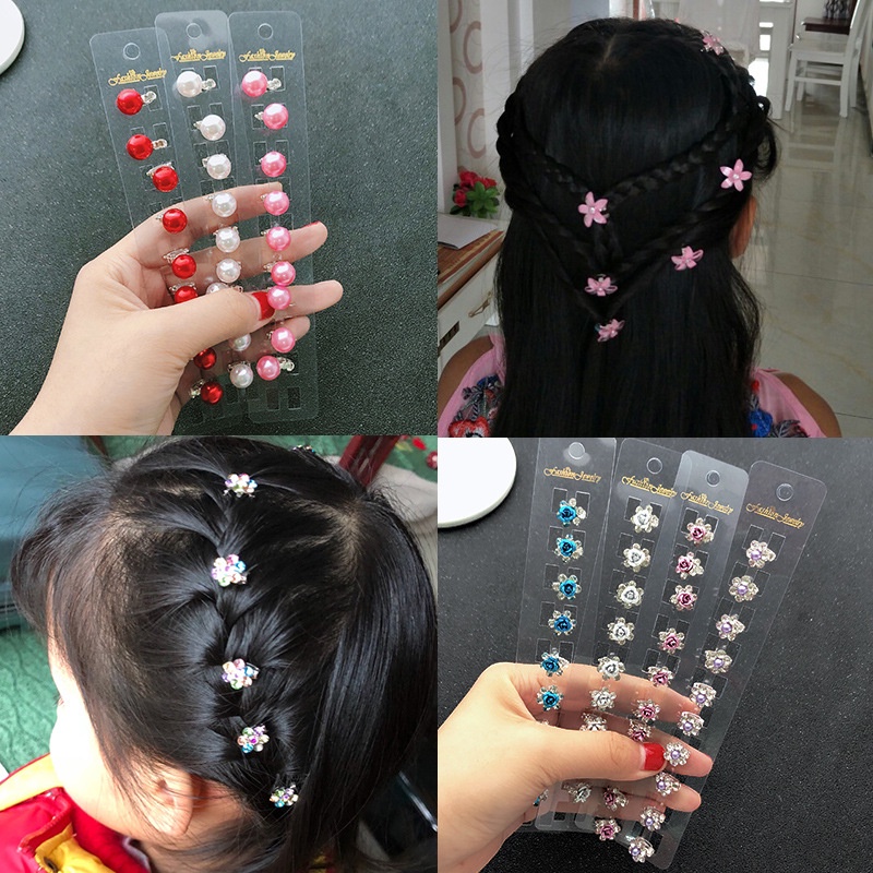 10 Pieces Small Flower Hair Buckle Hair Clips Cute Hairpin for Girls ...