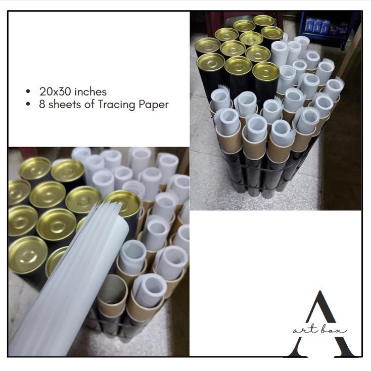 8 sheets Tracing paper in carton tube ,20x30 inches | Shopee Philippines