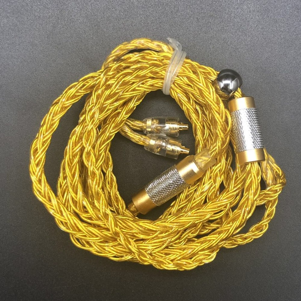 JCALLY Gold JC16 16 Share Earphone Upgrade Cable MMCX/2Pin/QDC KZ C Pin ...