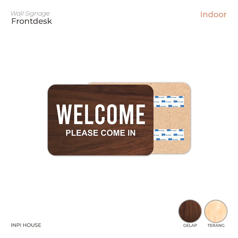 Welcome signage - welcome please come in - Brown | Shopee Philippines